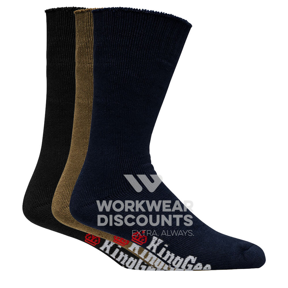 King Gee K09271 3 Pack Bamboo Socks Mixed Colours – Workwear Discounts