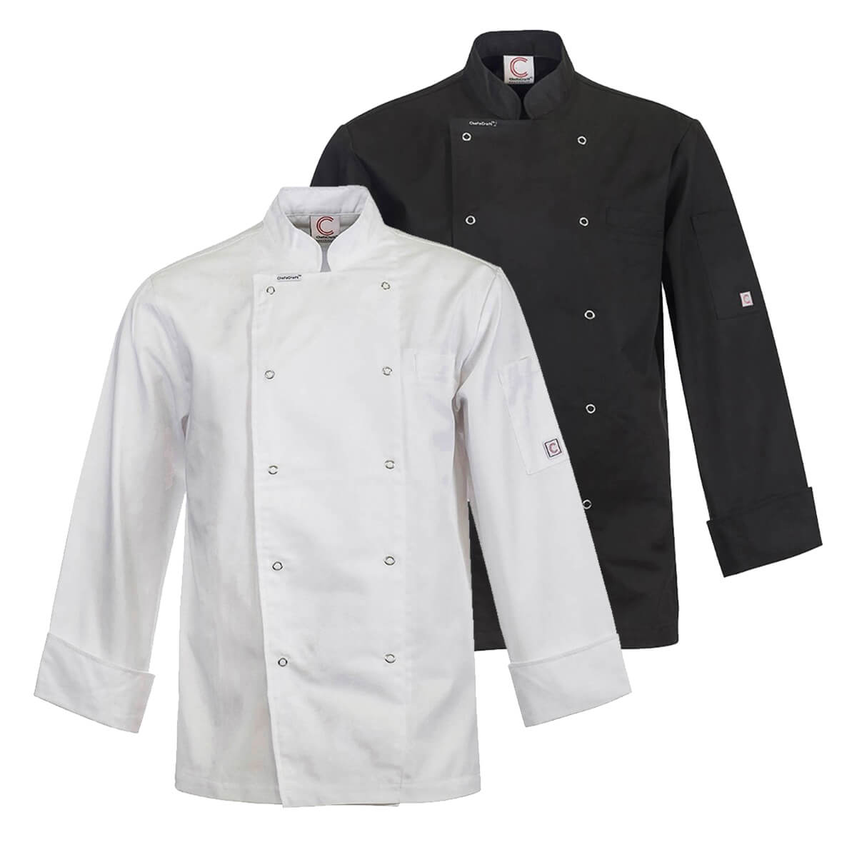 ChefsCraft CJ039 Executive Chef Jacket With Studs Long Sleeve ...